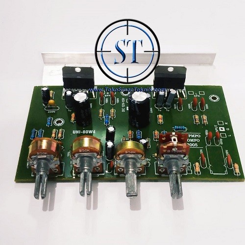 Jual Kit Power Amplifier AX-80 2X40 Watt IC TDA-2005 ST DC 12V Min 3A Stereo Mobil Motor Ampli ...
