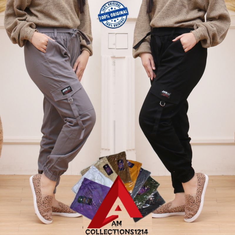 Jual JnR CELANA CARGO JOGER WANITA TERBARU (M L XL 3L 4L 5L) | Shopee Indonesia
