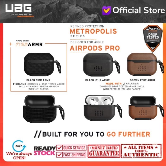 Jual UAG Case Airpods Pro UAG Full-Body Rugged Protective Metropolis ...
