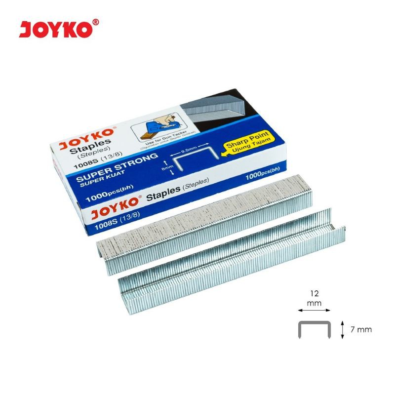 Jual Staples Joyko 1008S 13/8Staples Isi Stapler Gun Tacker Refill ...