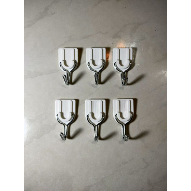 Jual Gantungan Tempel Dinding hook | 1 Kantong Isi 6 pcs | uduyhouse ...