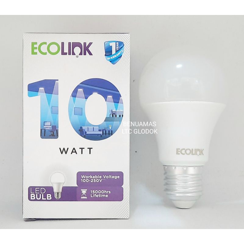 Jual LAMPU LED BULB ECOLINK 10WATT 9WATT 220V | Shopee Indonesia