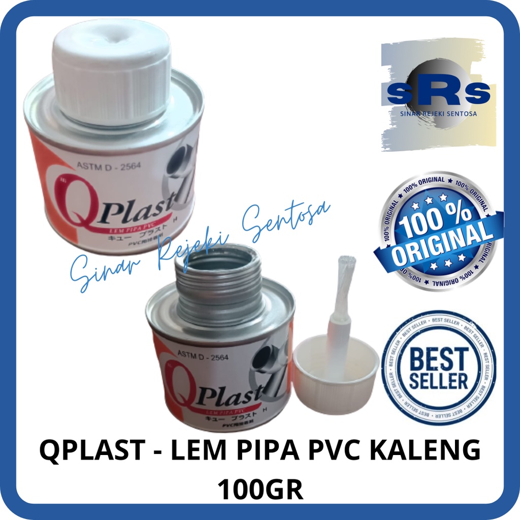 Jual QPLAST - LEM PIPA PVC KALENG 100 GRAM | Shopee Indonesia