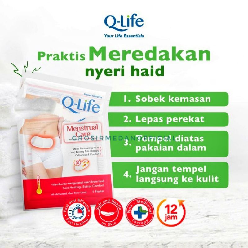 Jual Q-LIFE MENSTRUAL CARE - MEREDAKAN NYERI HAID - PLESTER KOMPRES ...