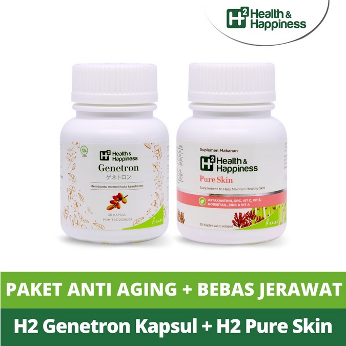 Jual Paket H2 Pure Skin & H2 Genetron Kapsul | Shopee Indonesia