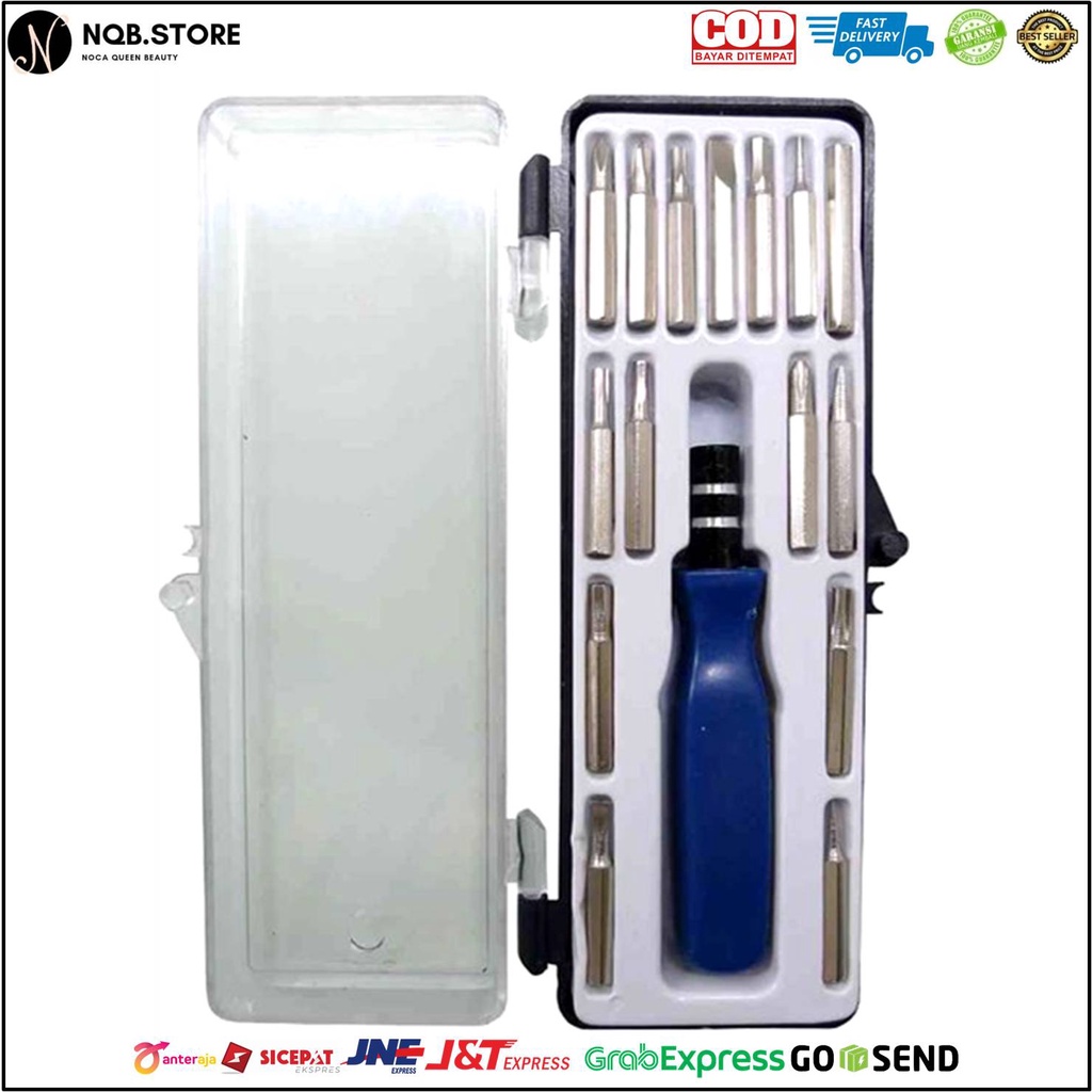 Jual NQB - Obeng Set 16 in 1 Multifungsi Plus Min 16in1 Mini Serbaguna ...