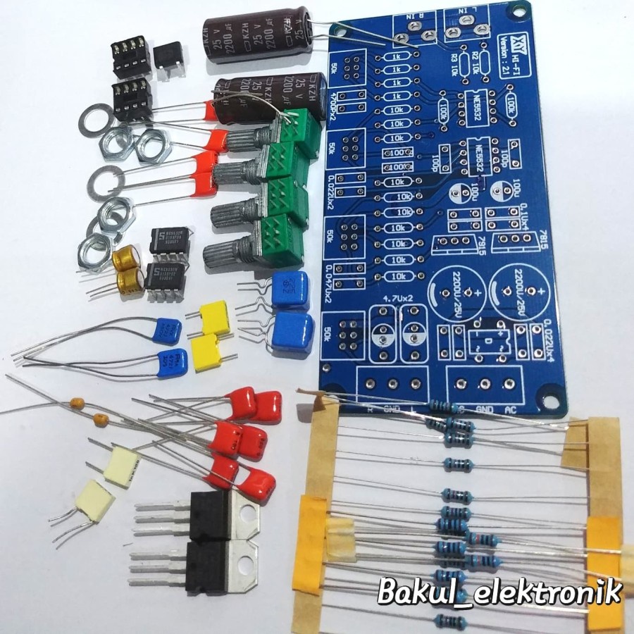 Jual DIY TONE CONTROL STEREO LOW NOISE (KIT BELUM DI SOLDER) | Shopee ...