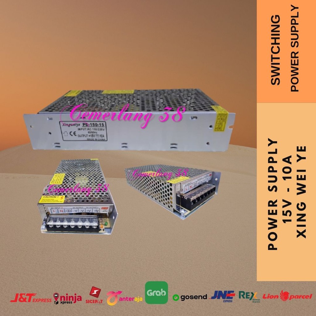 Jual AC to DC 15V 10A 150W Switching Adaptor 15 V 10 A Power Supply ...