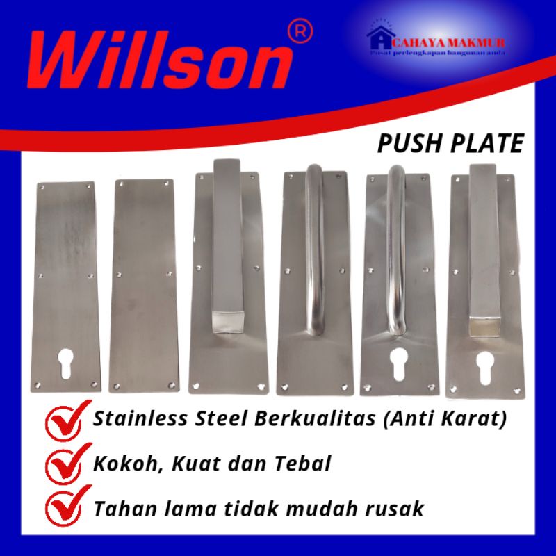 Jual PUSH PLATE HANDLE PINTU PULL PLATE PUSH PLATE STAINLESS STEEL TP ...