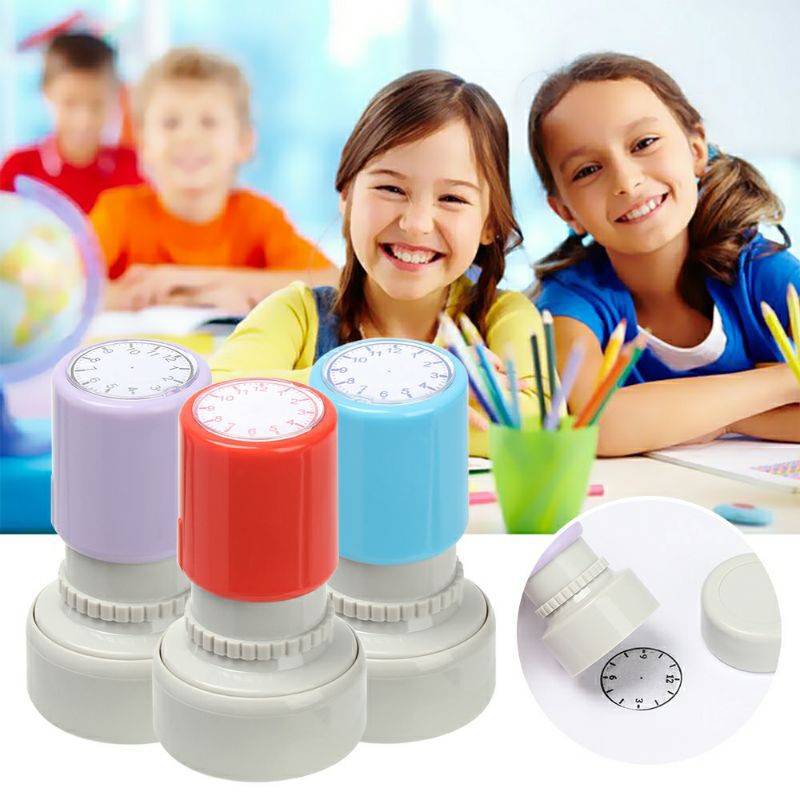 Jual Stempel Cap Stamp Motif Clock Jam untuk Edukasi Lucu Unik Decor ...
