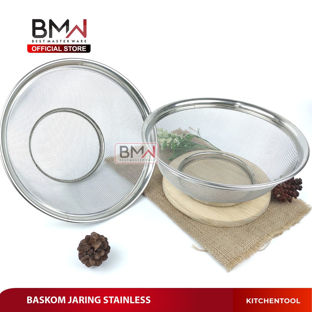 Jual BMW Kitchen Ware - Baskom Bolong Jaring Cuci Sayur Masak Stainless ...