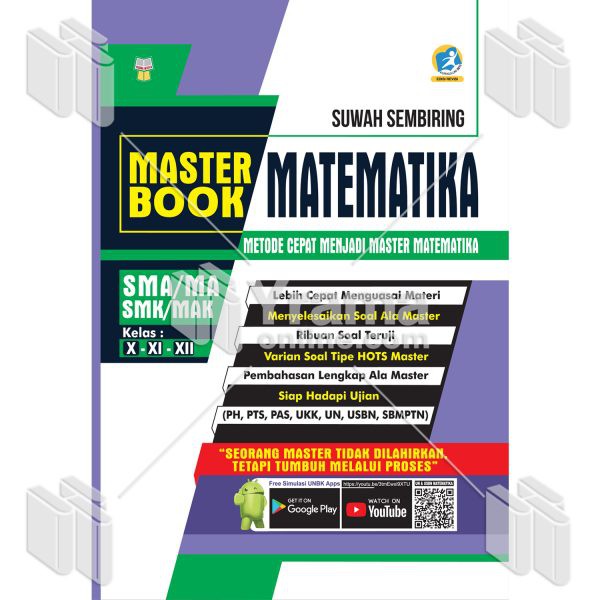 Jual BUKU MASTER BOOK MATEMATIKA (CARA CEPAT MENJADI MASTER MATEMATIKA ...