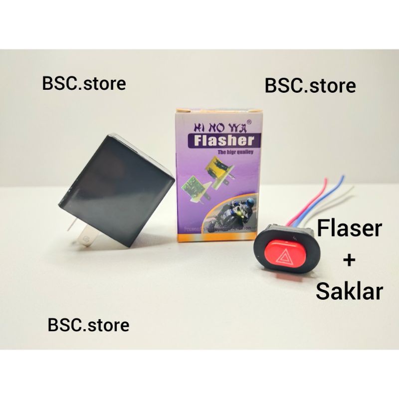 Jual Flaser sen flasher sein led sen relay atur kecepatan kedip universal FLASHER+SAKLAR HAZARD ...