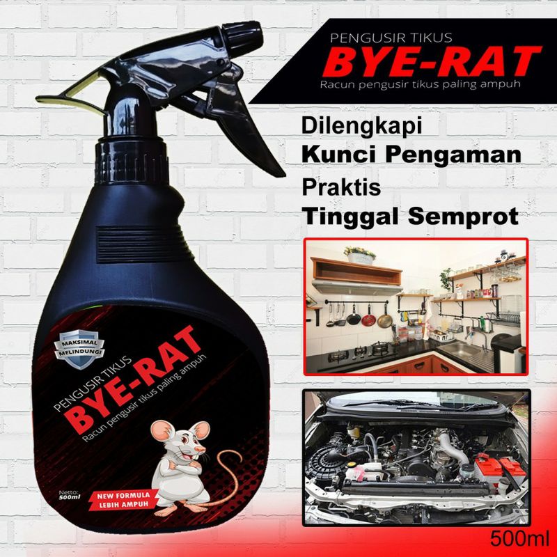 Jual BYE RAT SPRAY 500ML OBAT RACUN PENGUSIR TIKUS PALING AMPUH BYE-RAT ...