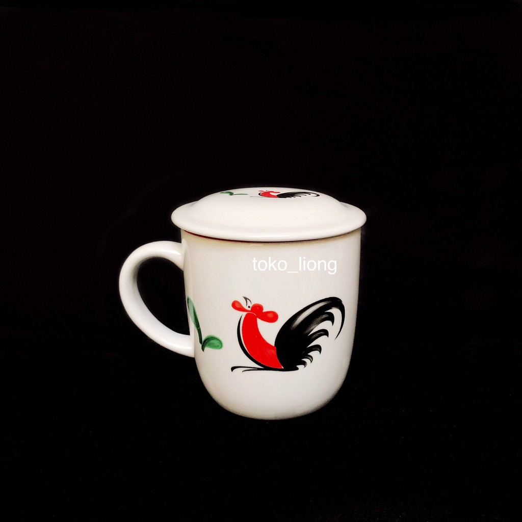 Jual Mug Tutup Ayam Jago / Cangkir Ayam Jago / Cangkir Teh Kopi dengan ...