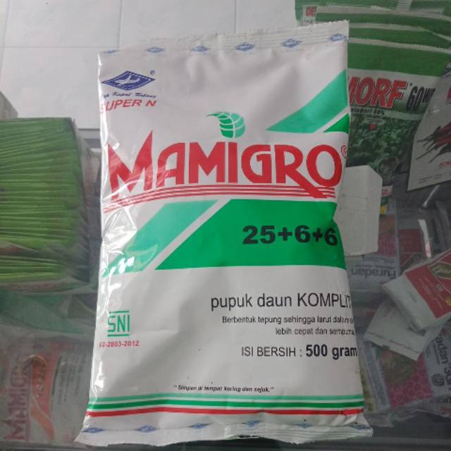 Jual Pupuk Daun Mamigro Super N 25-6-6 500 gr | Shopee Indonesia