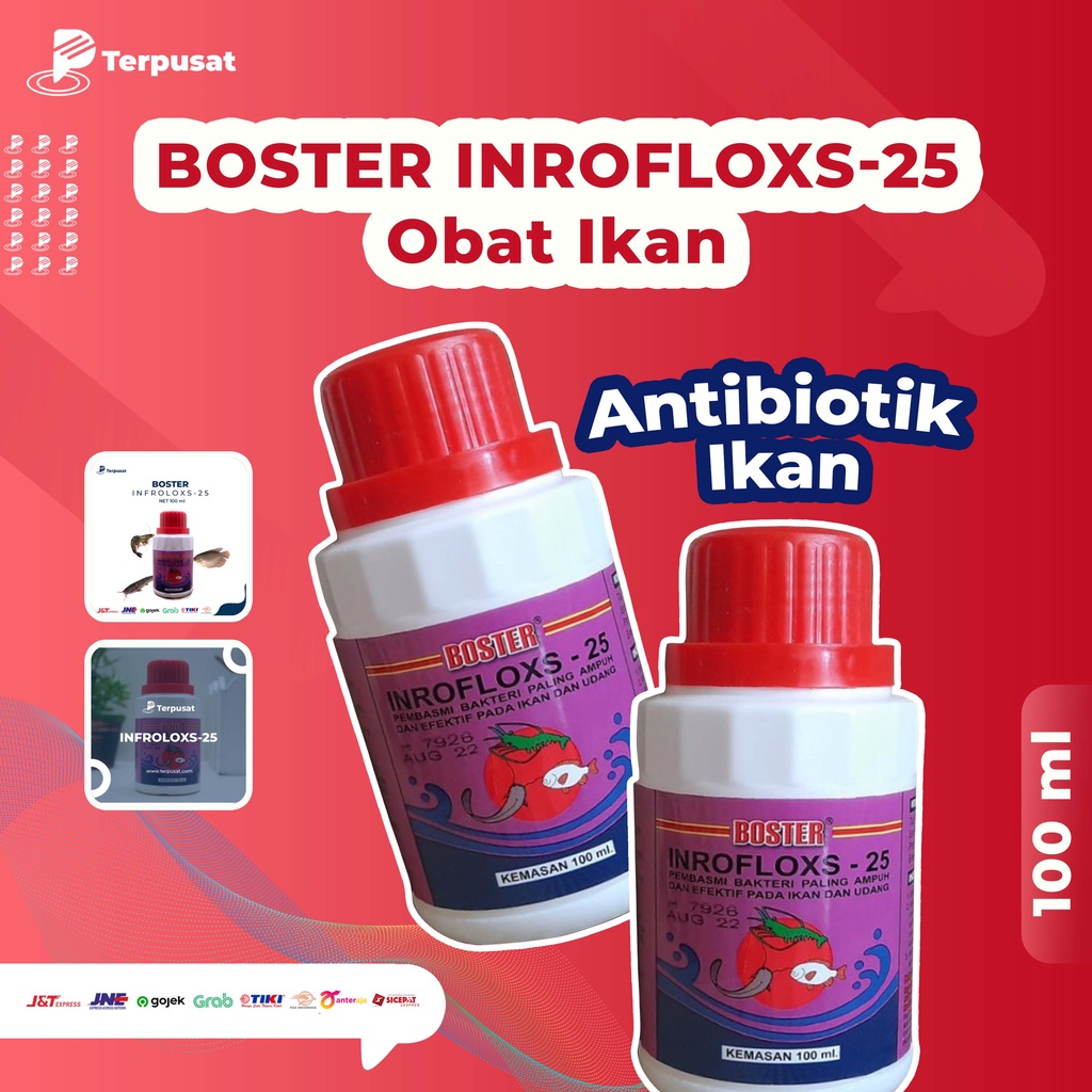 Jual Boster Inrofloxs 25 - 100 ml Obat ikan Antibiotik Ikan Cair ...