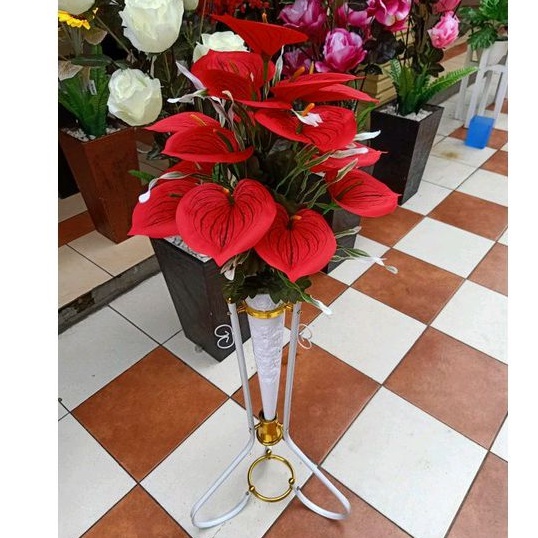 Jual Bunga Anthurium Lilly / Calla lilly / Aron panda artificial 18 ...