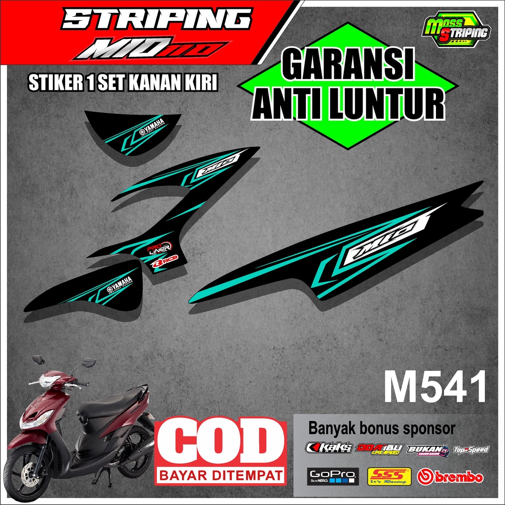 Jual STRIPING STIKER LIST VARIASI MIO SPORTY MIO SMILE KODE M541 SETIKER STICKER SETRIPING LIS ...