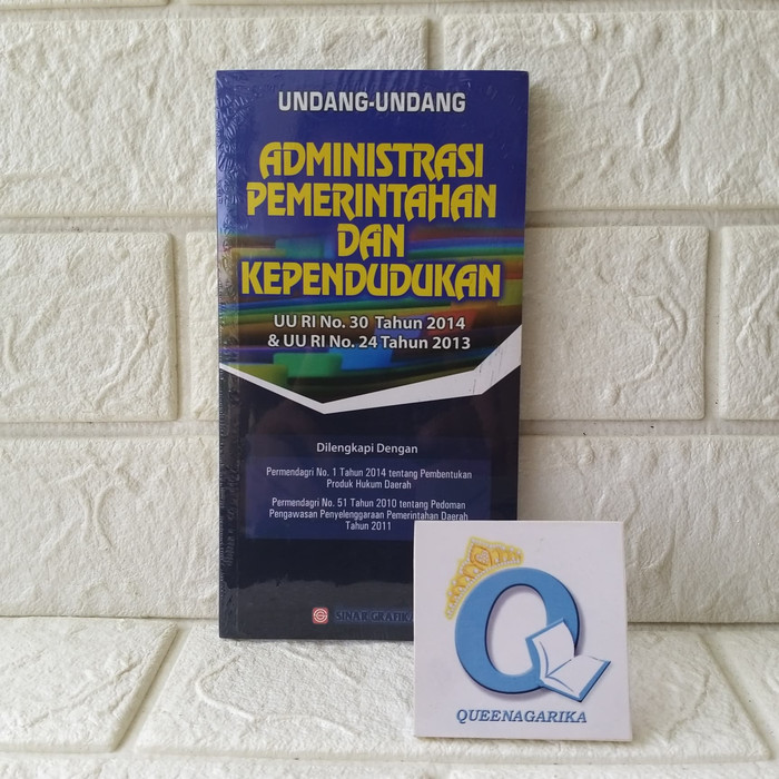 Jual undang undang Administrasi Pemerintahan dan Kependudukan UU RI No ...