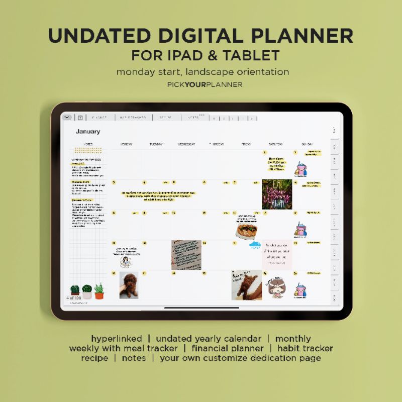 Jual Goodnotes Ipad Hyperlinked Digital Planner | Shopee Indonesia