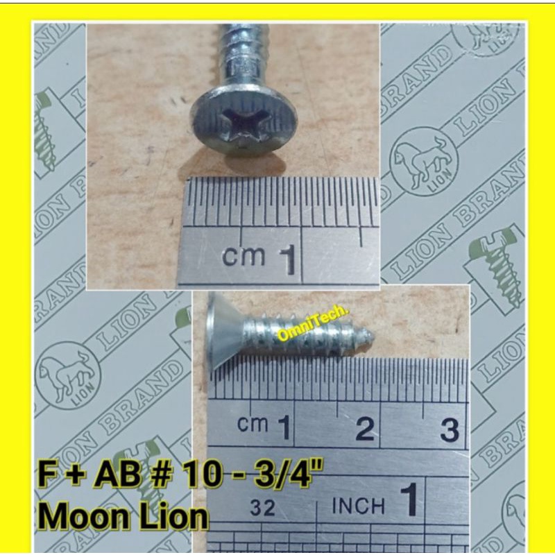Jual "10 Pcs" Sekrup Tap Tapping Screw FAB FH Kepala Rata (+) Moon Lion ...