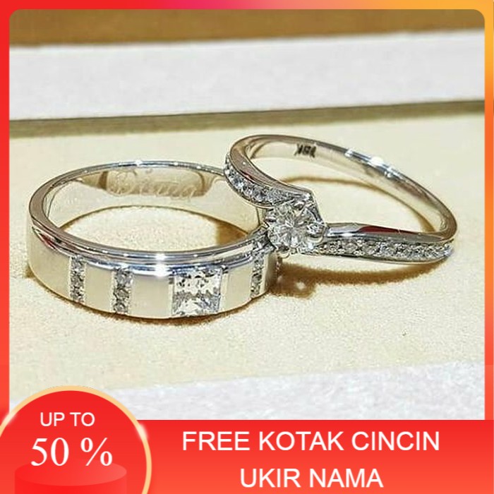 Jual Cincin Kawin Cincin Nikah Cincin Couple Pasangan Perak Palladium ...