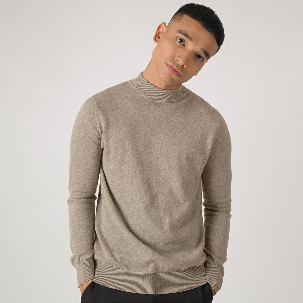 Jual Prepp Studio Mock Neck Sweater Cream | Shopee Indonesia