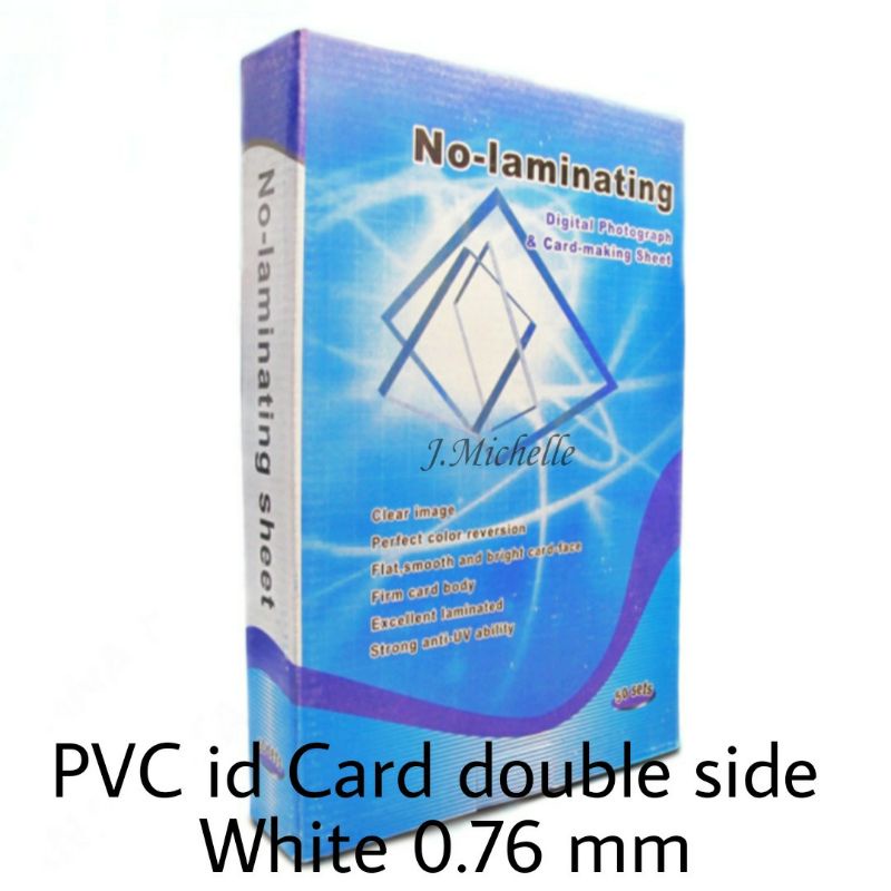 Jual PVC Id Card Instan 0.76/ 0.96 mm Double Side White || Bahan PVC id ...