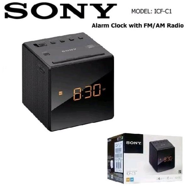 Jual JAM DIGITAL ALARM SONY ICF C1 RADIO FM AM CLOCK ALARM | Shopee ...