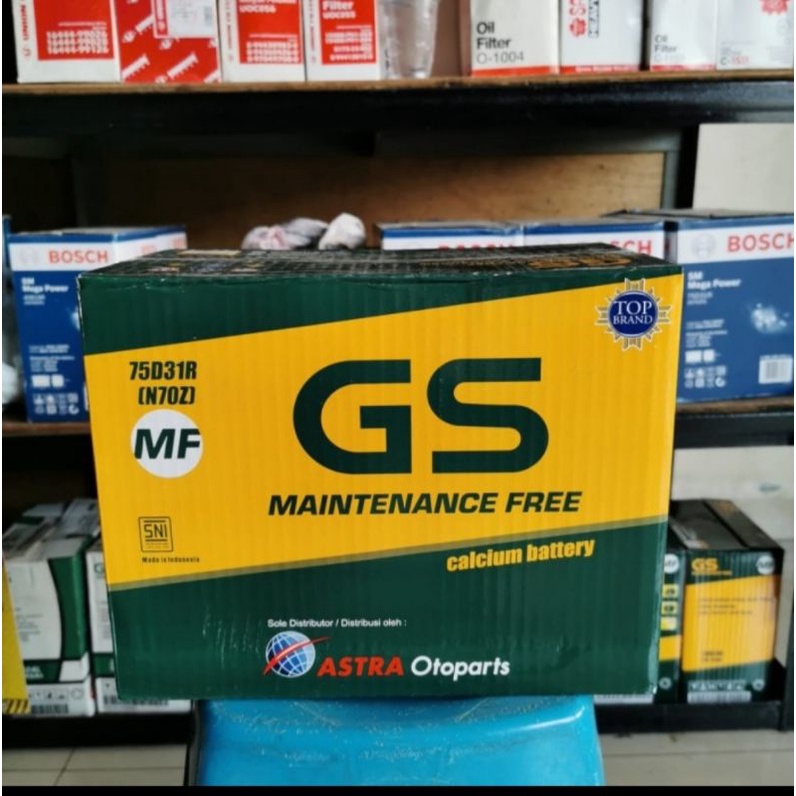 Jual aki batere mobil L300 elf GS Astra otoparts Maintenance Free GS MF N70Z GS MF aki kering N ...