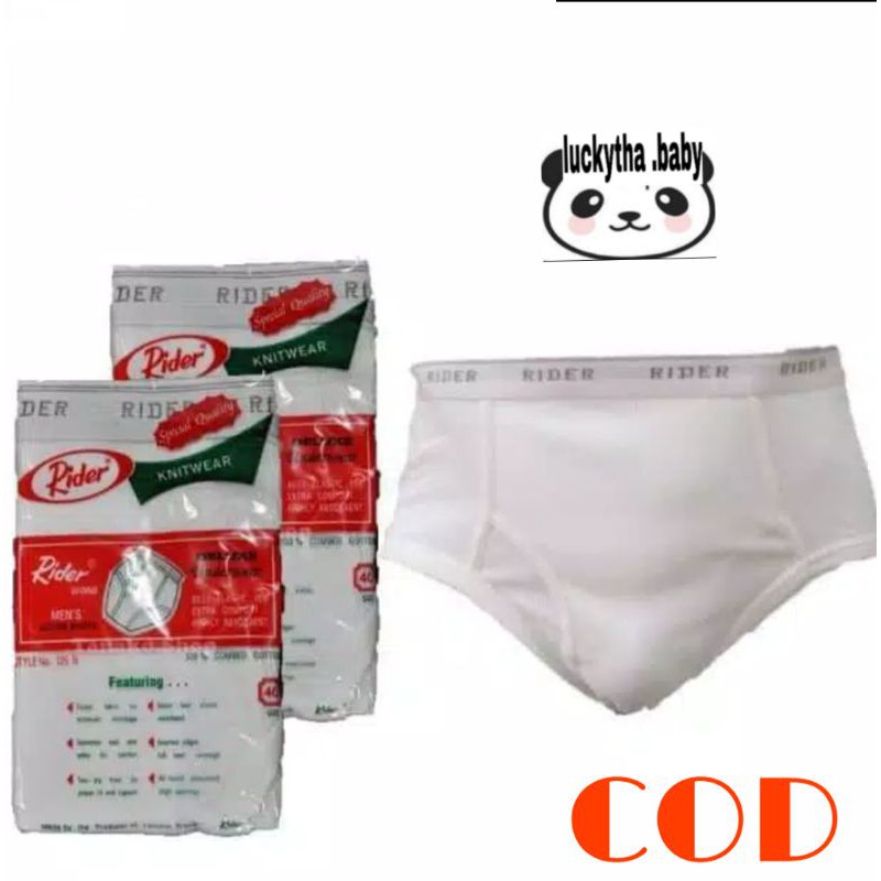 Jual RIDER 125B CD pria dewasa berkualitas / CD pria rider PUTIH ...