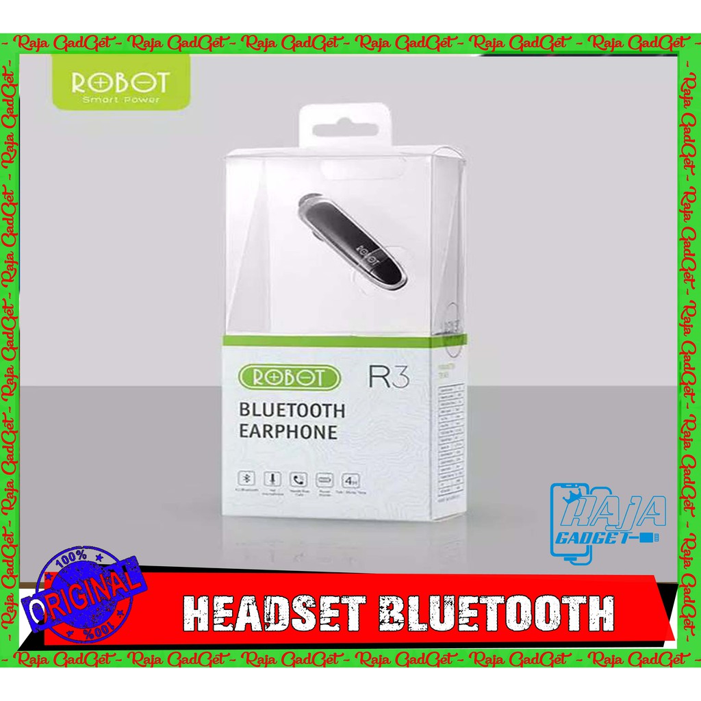 Jual Headset Bluetooth Robot R3 V4.2 Two Device Connection - Original ...