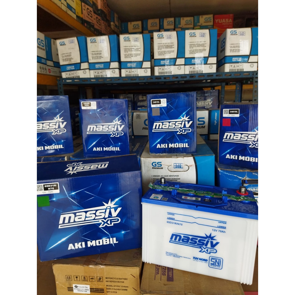 Jual ACCU / AKI MOBIL BASAH MASSIV XP N70 12V70AH 65D31R | Shopee Indonesia
