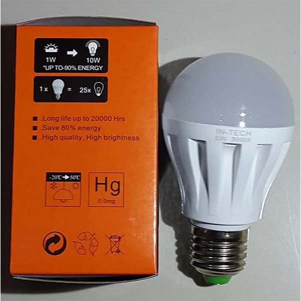 Jual Lampu Led 5W In Tech Warm White ( Cahaya Kuning ) | Shopee Indonesia