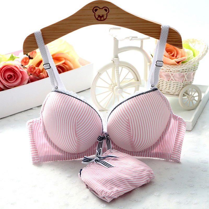 Jual Pakaian Dalam Wanita 6833 - Bra Set Sexy Motif Garis - Garis ...