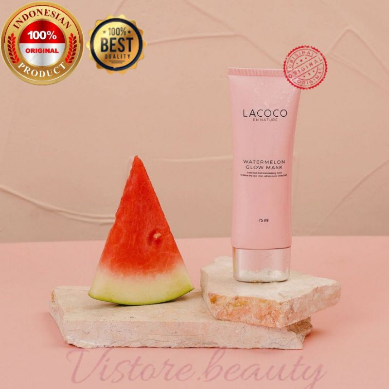 Jual LACOCO EN NATURE WATER MELON GLOW MASK 100% ORIGINAL / WATER MELON ...