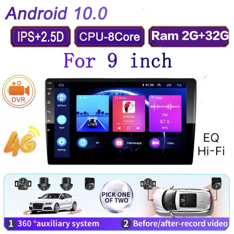 Jual Head Unit Android Universal 9" atau 10" Connection WiFi 2G 32G ...