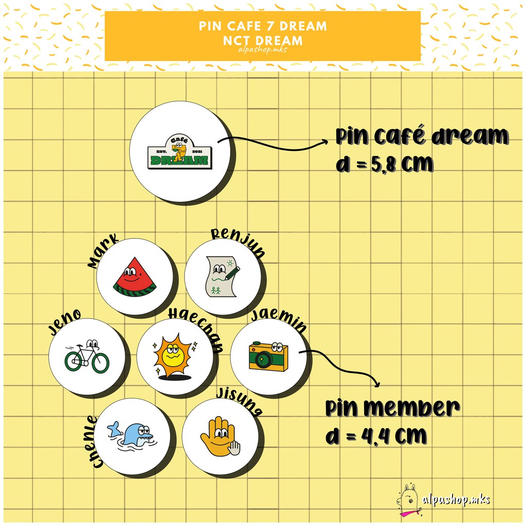 Jual PIN UN0FF NCT DREAM CAFE 7 DREAM (each) | Shopee Indonesia