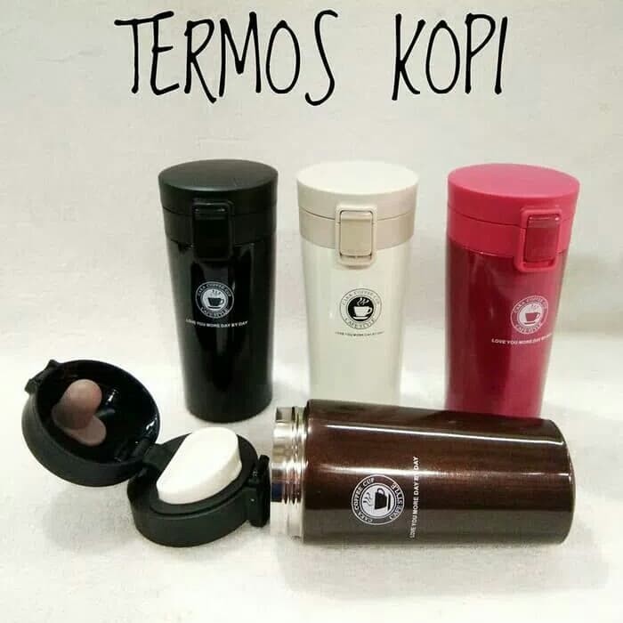 Jual Coffee Cup Termos Kopi Cafe Style Mug Tempat Air Minum Stainless ...