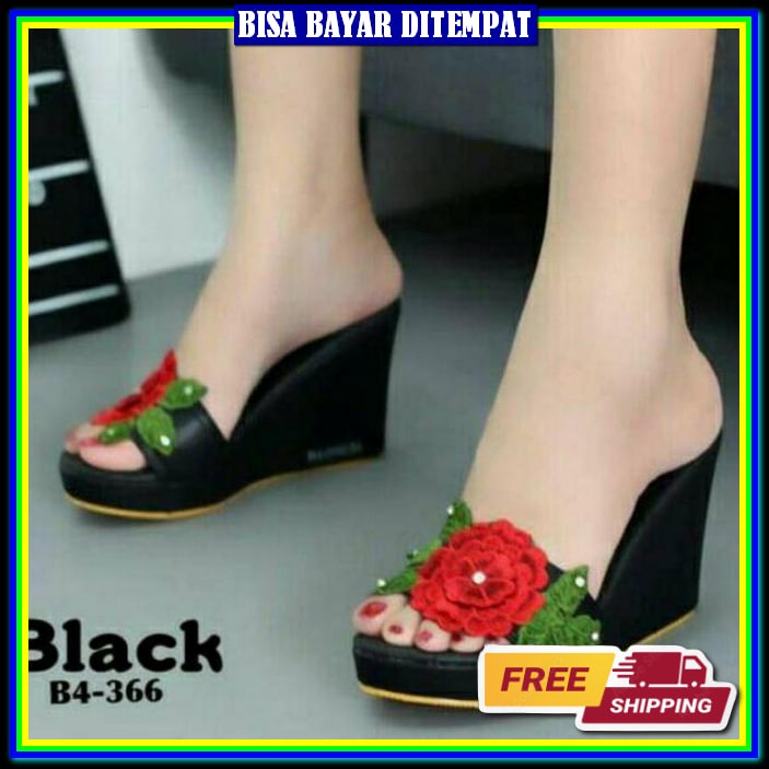 Jual Sandal Spon Weges Wanita Sendal Jepit Wedges Spons Cewek Import ...