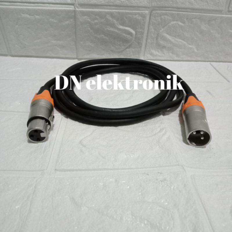 Jual KABEL MIC AUDIO JACK CANON XLR MALE TO FEMALE GEISLER 1 METER ...