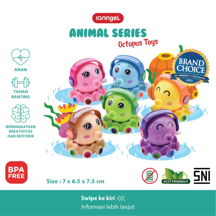 Jual IQ ANGEL OCTOPUS TOYS / MAINAN MOTORIK BAYI EDUKATIF BEREDUKASI ...