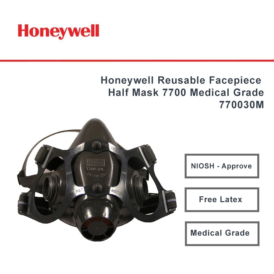 Jual Honeywell Reusable Facepiece Half Mask 7700 Medical Grade Masker ...