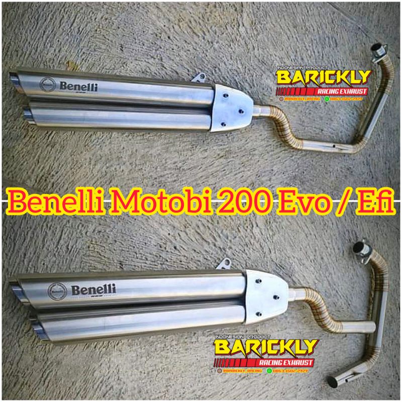 Jual Knalpot Custom Benelli Motobi 200 Evo Efi Custom Original Barickly ...