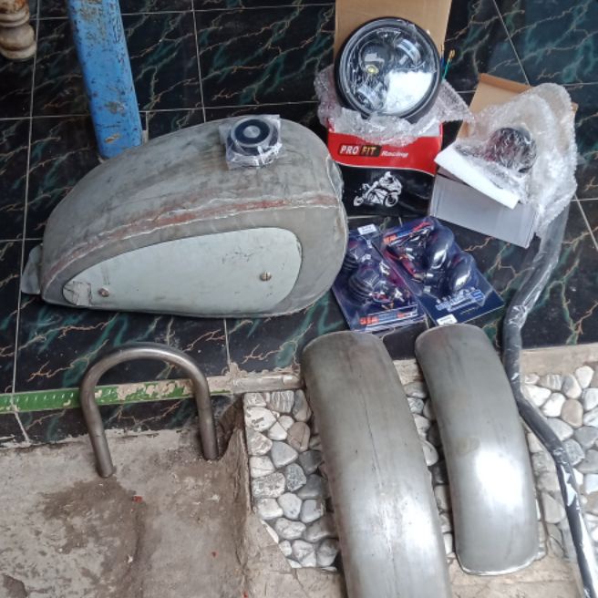 Jual Paket custom Scrambler komplit lampu set | Shopee Indonesia