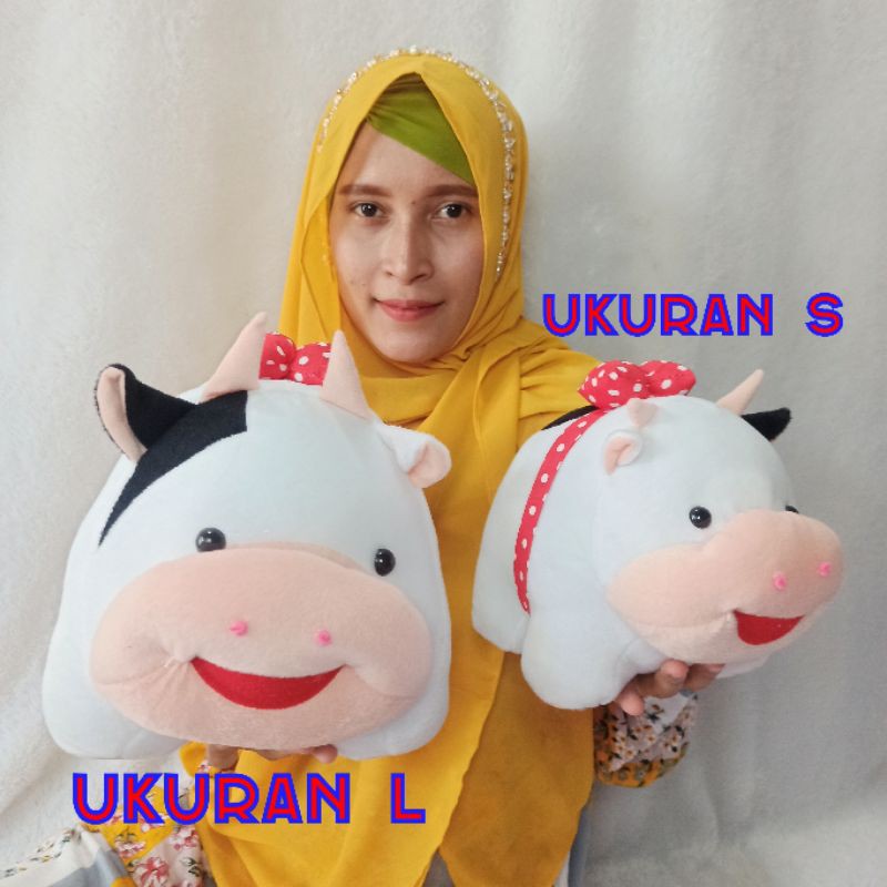 Jual Boneka Sapi S Panjang 28cm Karakter Sapi Perah Putih Hitam Lucu ...