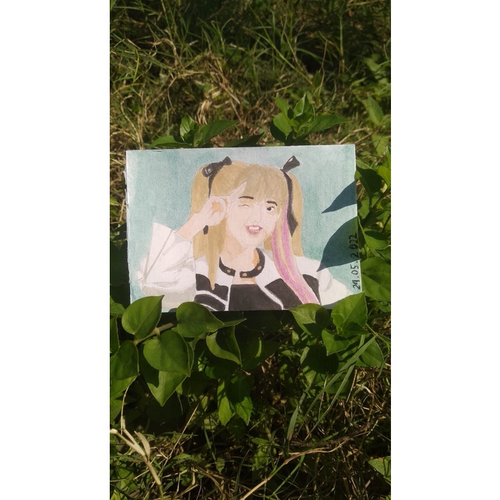 Jual YERIN GFRIEND YEOJACHINGU INSPIRED PAINTING PHOTOCARD HAND DRAWN ...