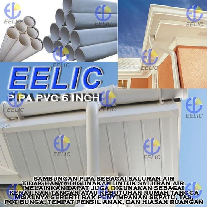 Jual EELIC PIA-PVC6I PIPA PVC UKURAN 6 INCH PANJANG 50 CM PIPA SALURAN ...