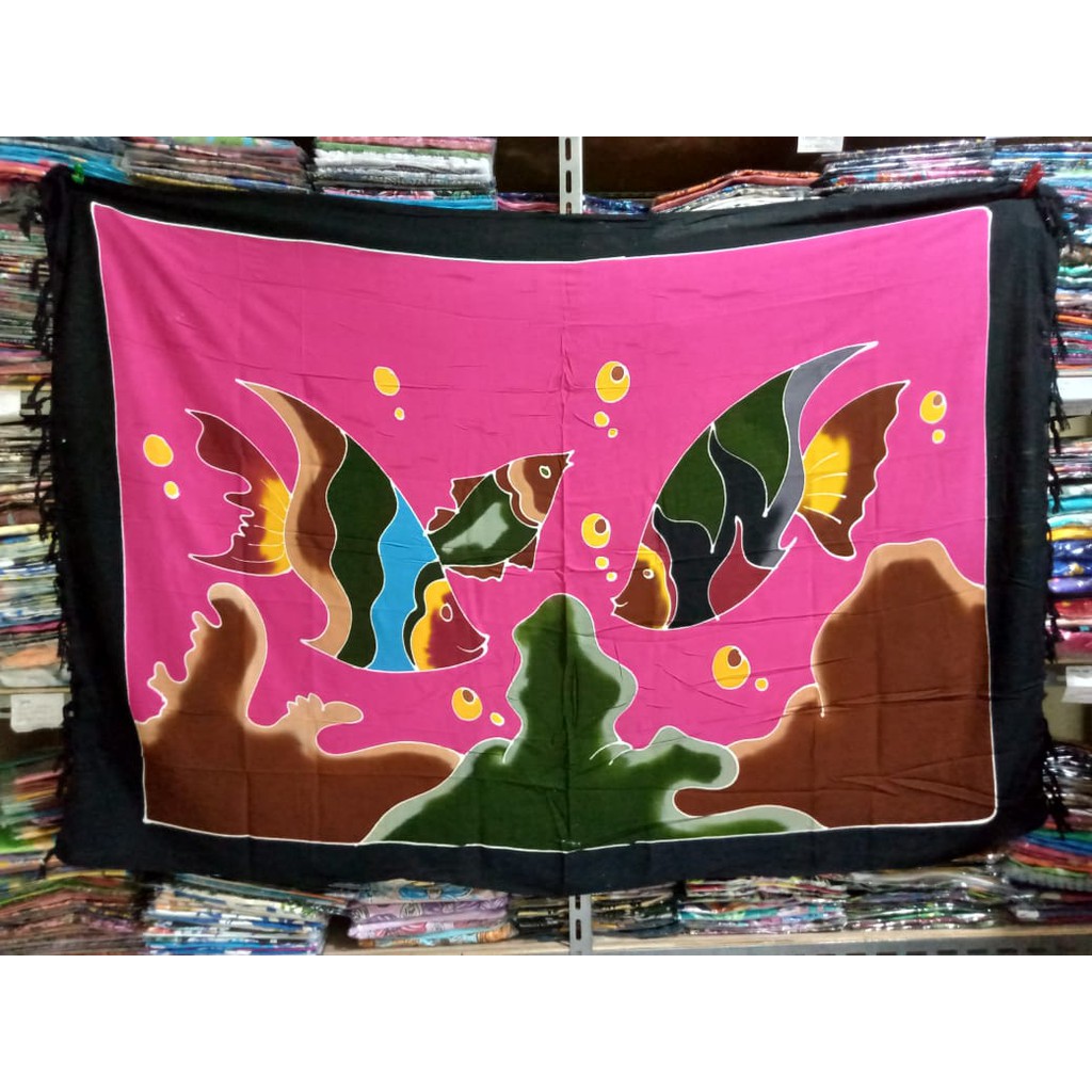 Jual KAIN PANTAI LUKIS RUMBAI khas BALI UKURAN 155 CM X 120 CM seri ke ...